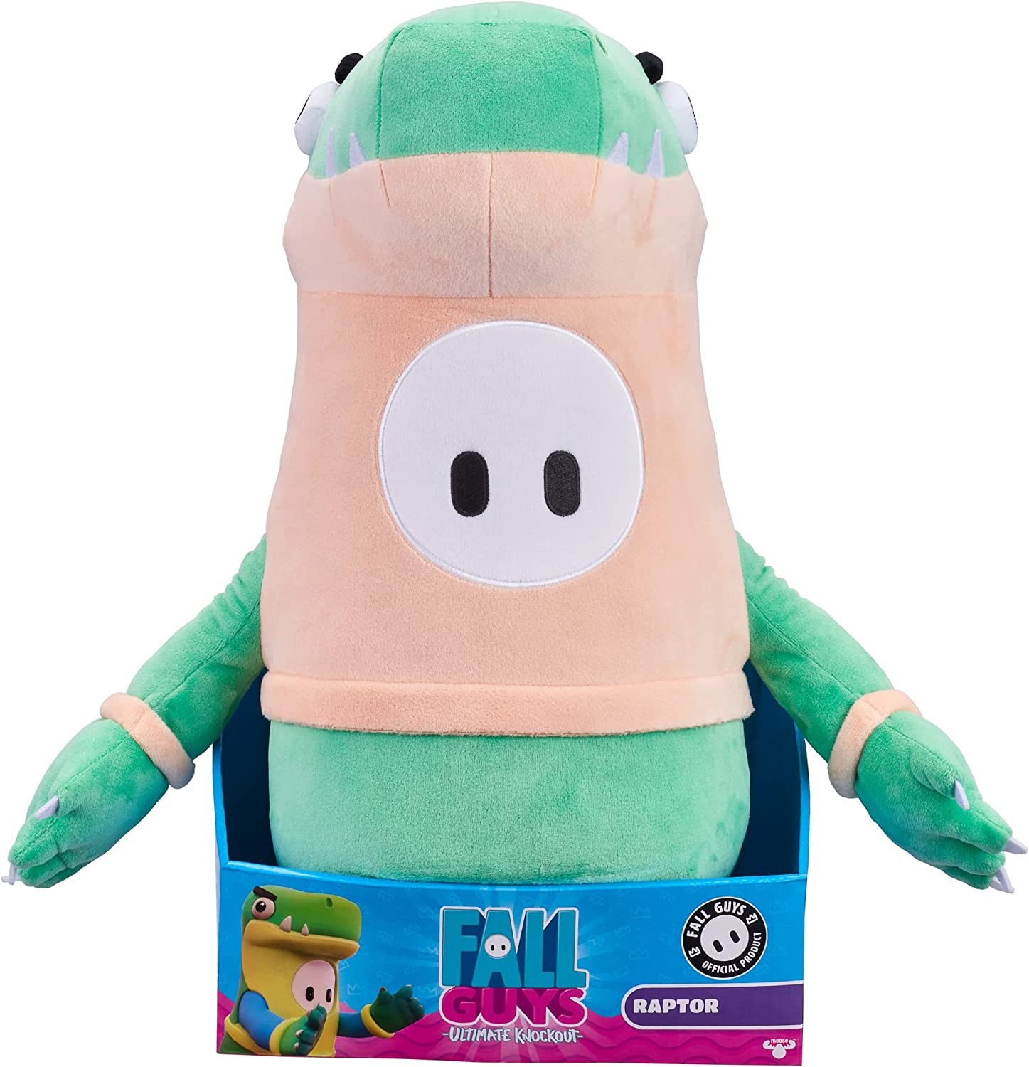 Fall Guys - oryginalna maskotka Raptor Velocirraptor - 45 cm - Moose ...